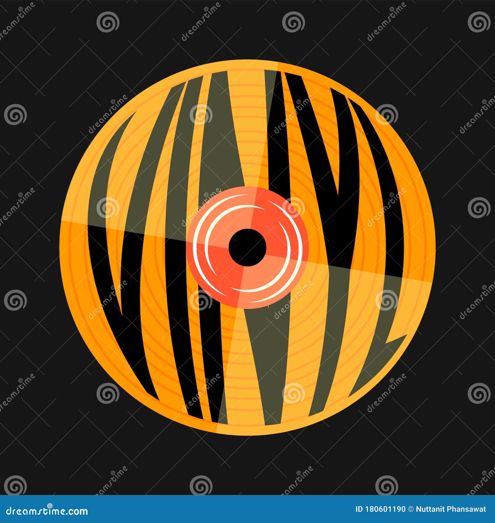 Vinyl Record Word Design Vector Illustration Stock Vector ...