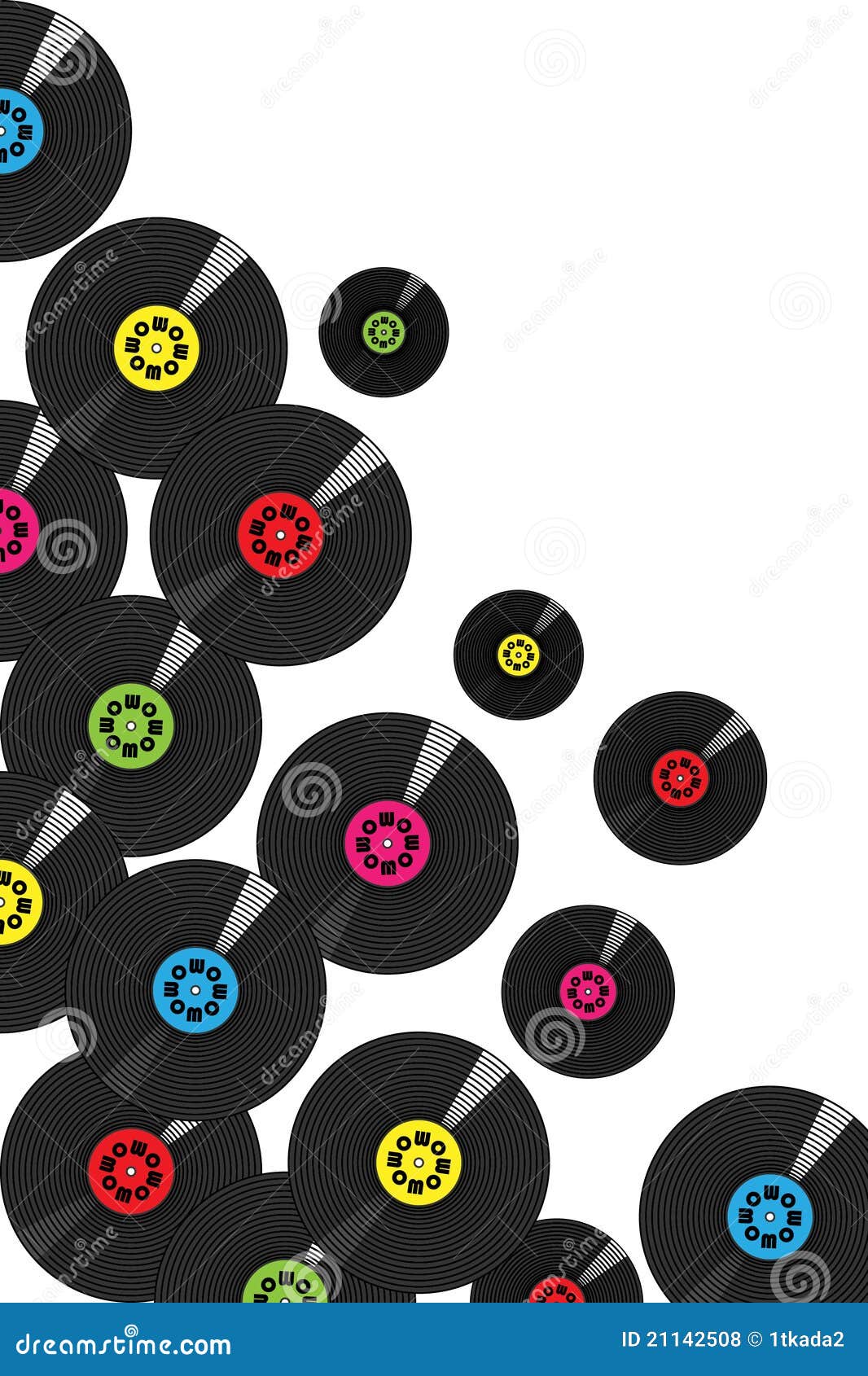 Vinyl Records Border Vector Illustration | CartoonDealer.com #107634770