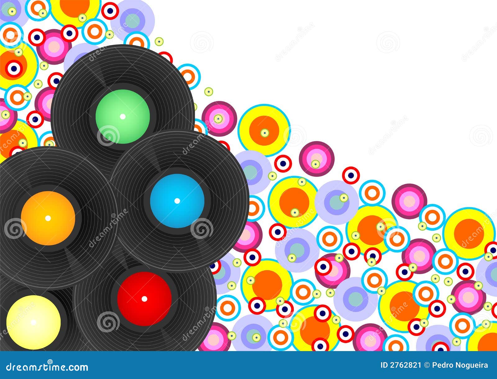 Vinyl Records Border Vector Illustration | CartoonDealer.com #107634770