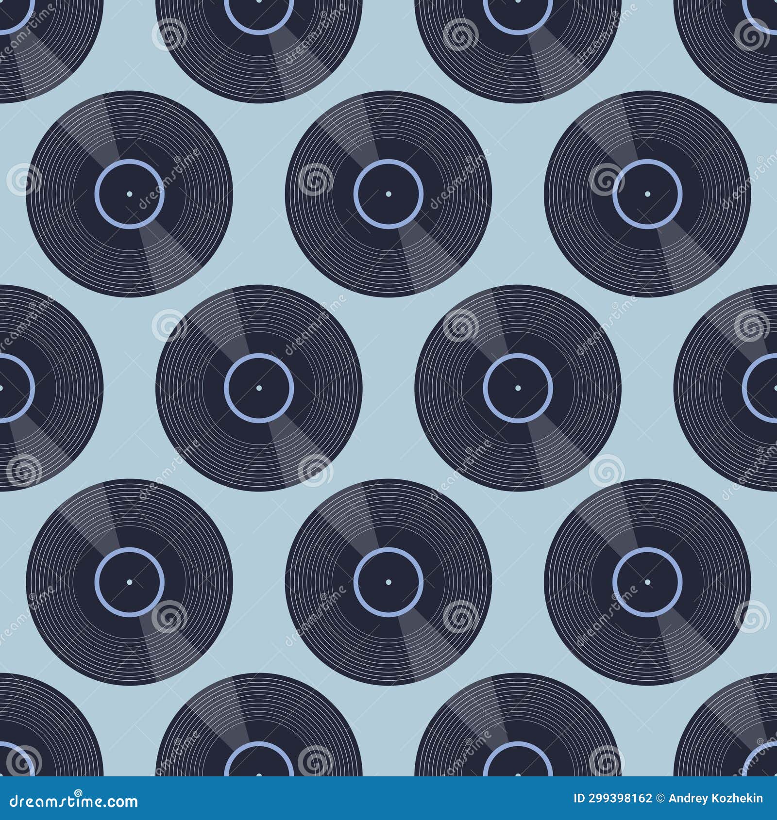 Vinyl Records Seamless Color Vector Pattern. Vinyl Background Stock ...