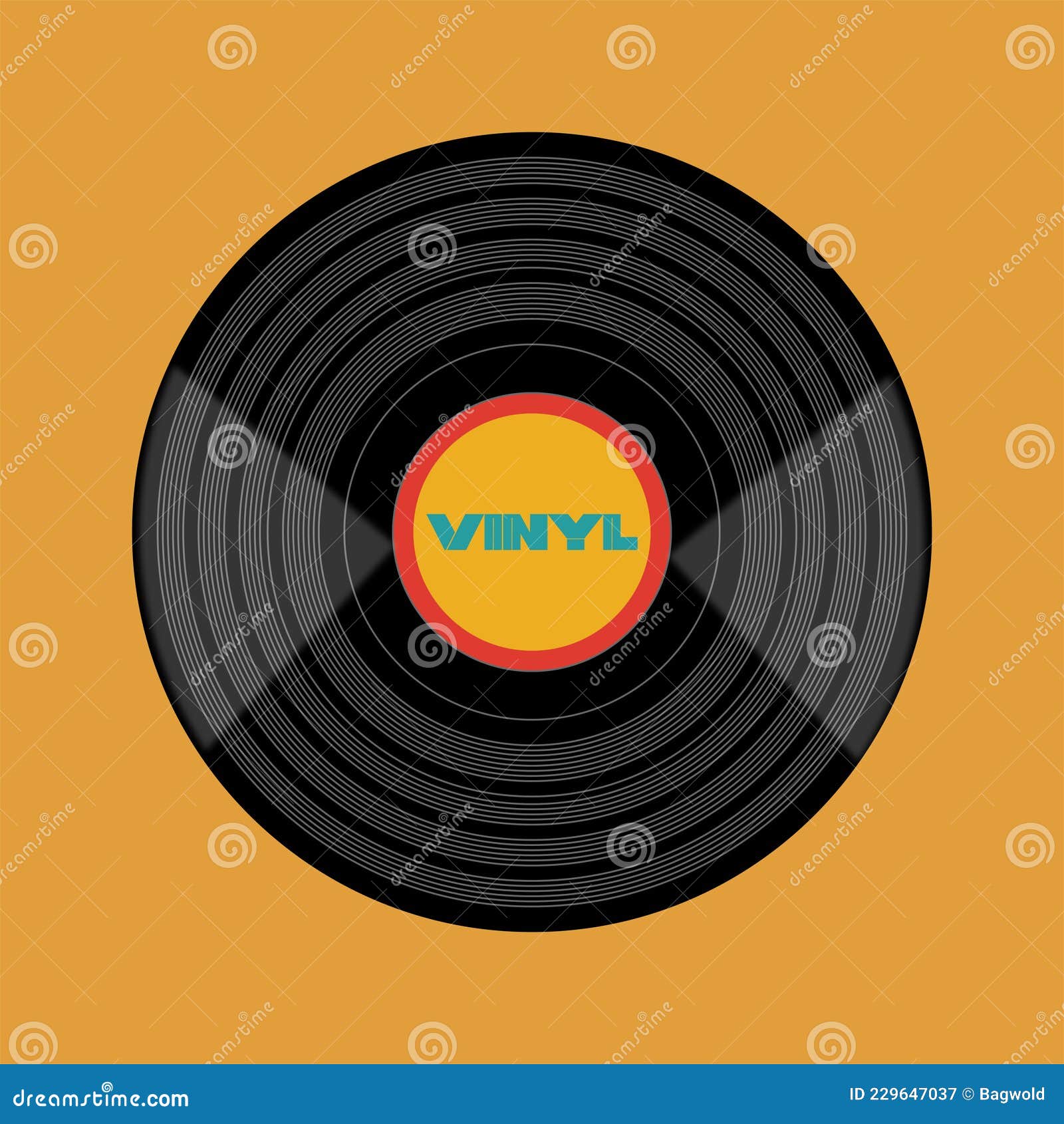 Vinyl Retro Record Vector Design Stock Vector - Illustration of classic ...