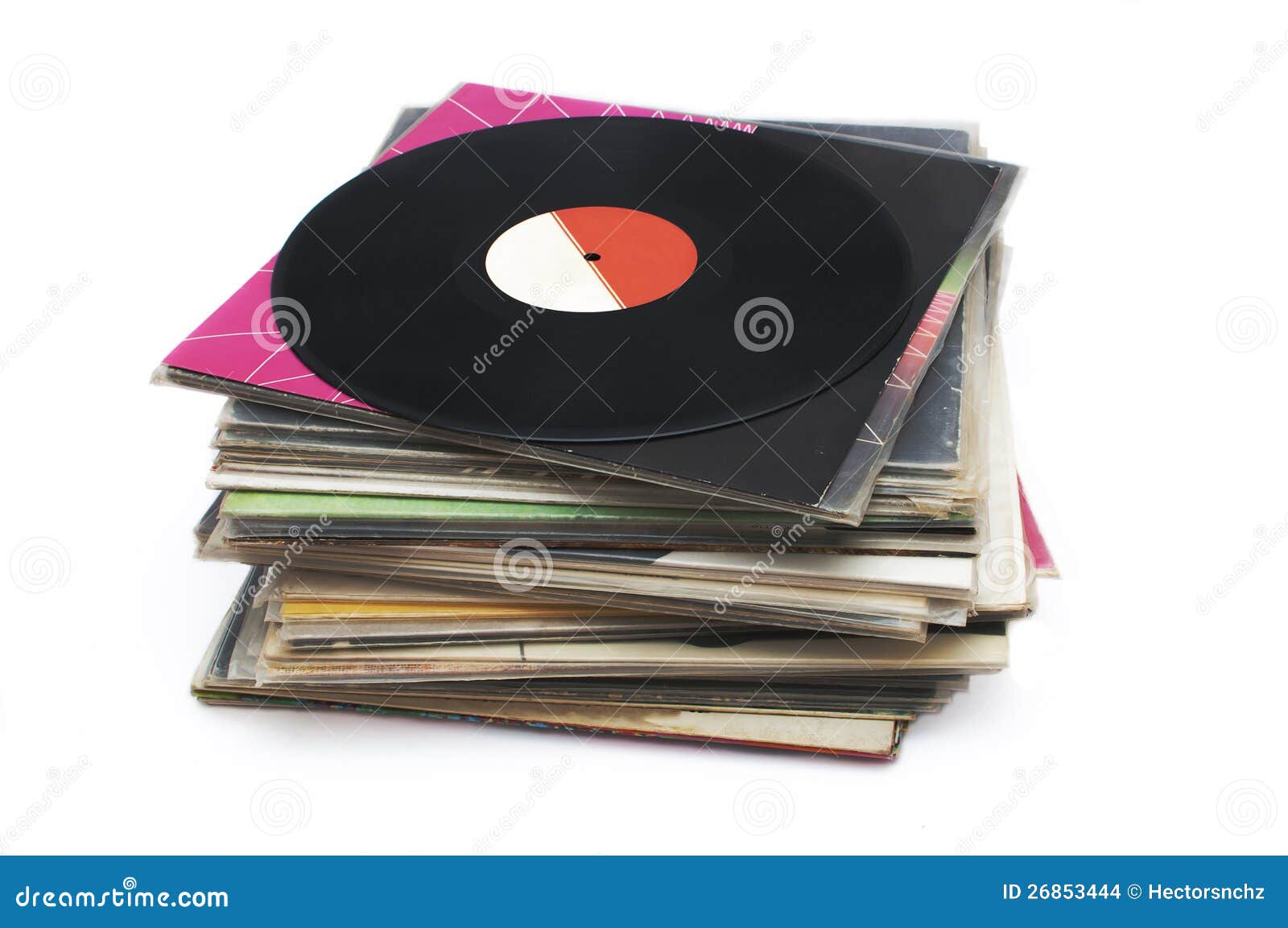Vinyl stack stock photo. Image of background, heap, black - 26853444