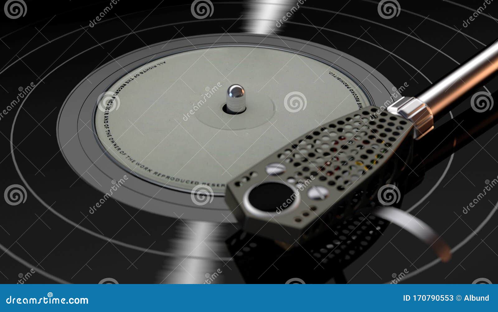 Vinyl On Vintage Turntable Stock Image | CartoonDealer.com #170790553