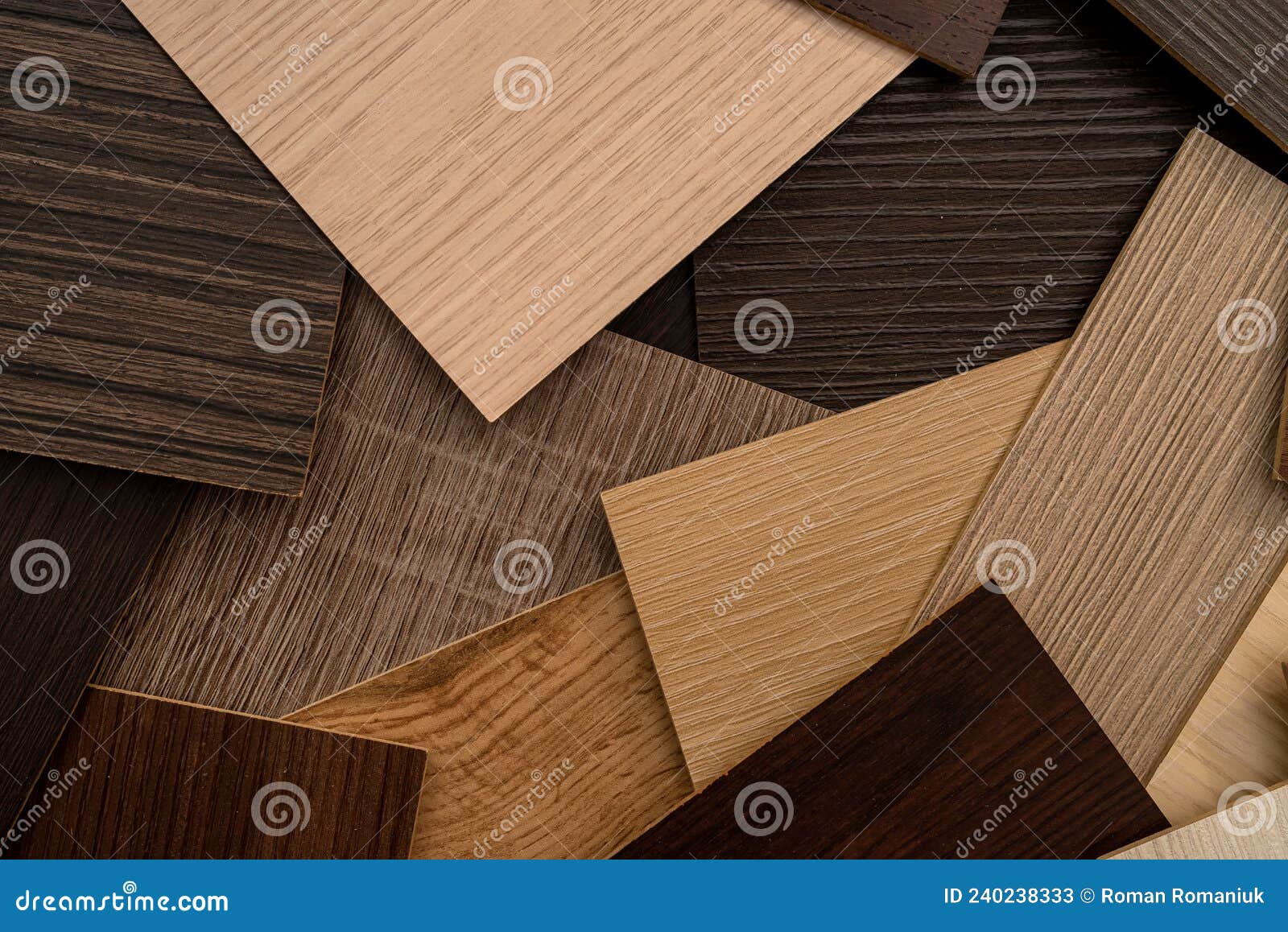 Vinyl Wooden Samples with Different Type of Wood Texture Stock Image ...