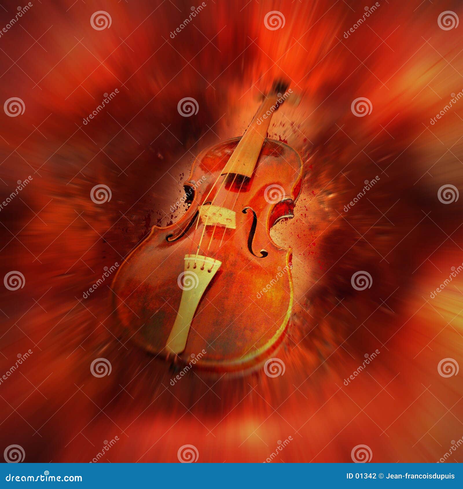 Violín rojo stock de ilustración. Ilustración de fuego, perfecto - 1342