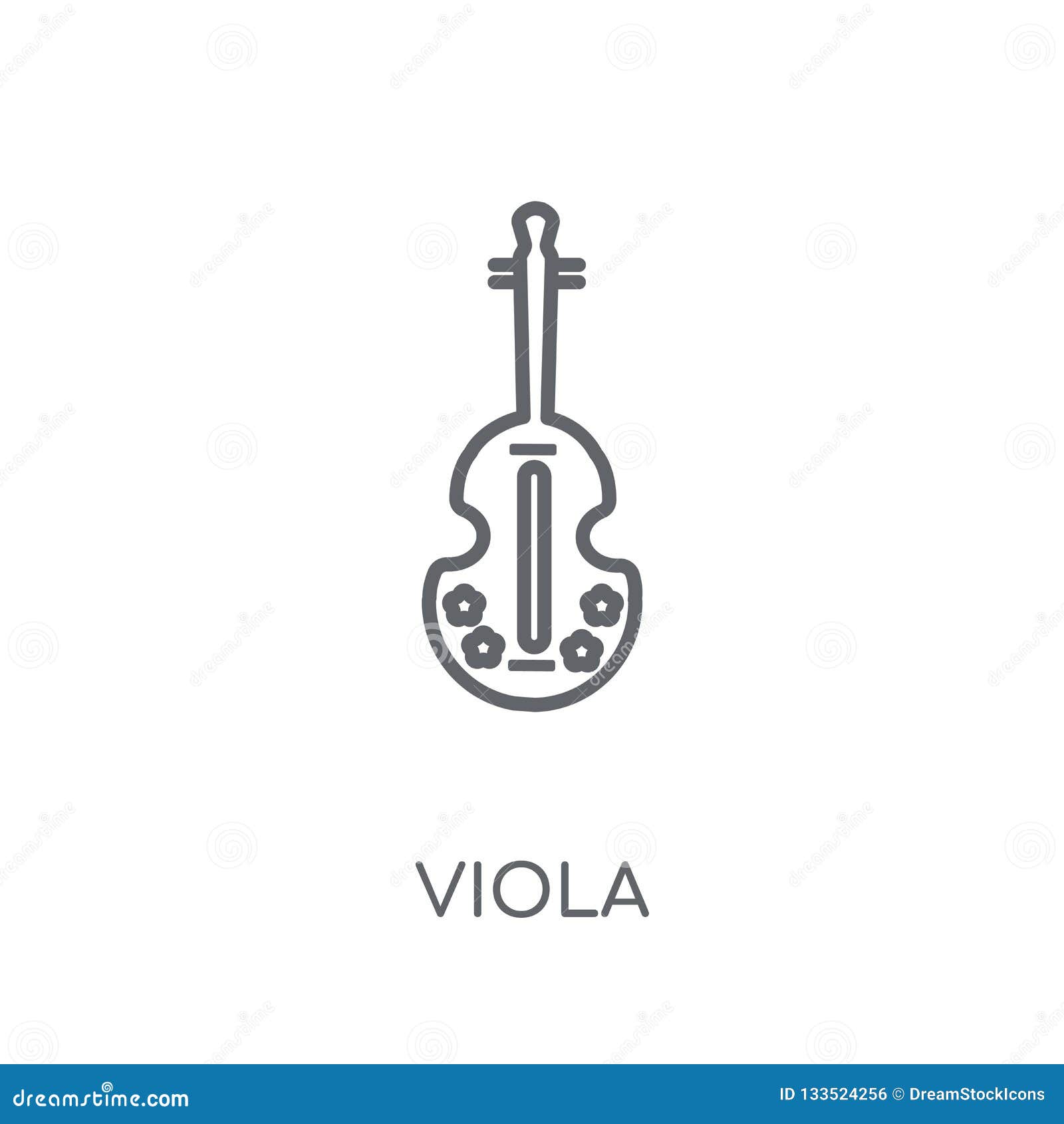 Viola Linear Icon. Modern Outline Viola Logo Concept on White Ba Stock ...