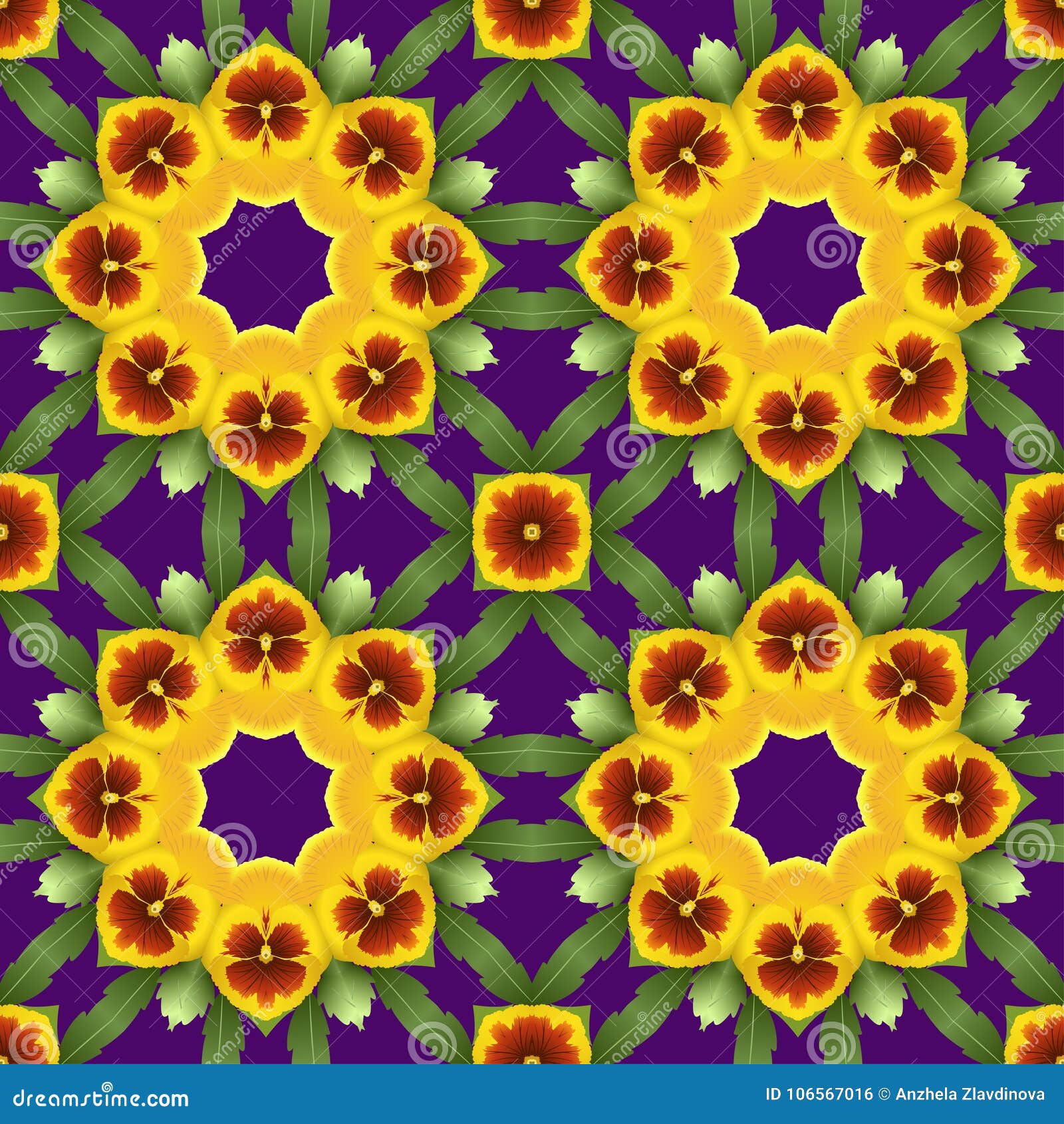 Viola. Seamless Pattern for Background, Wallpapers Stock Vector ...