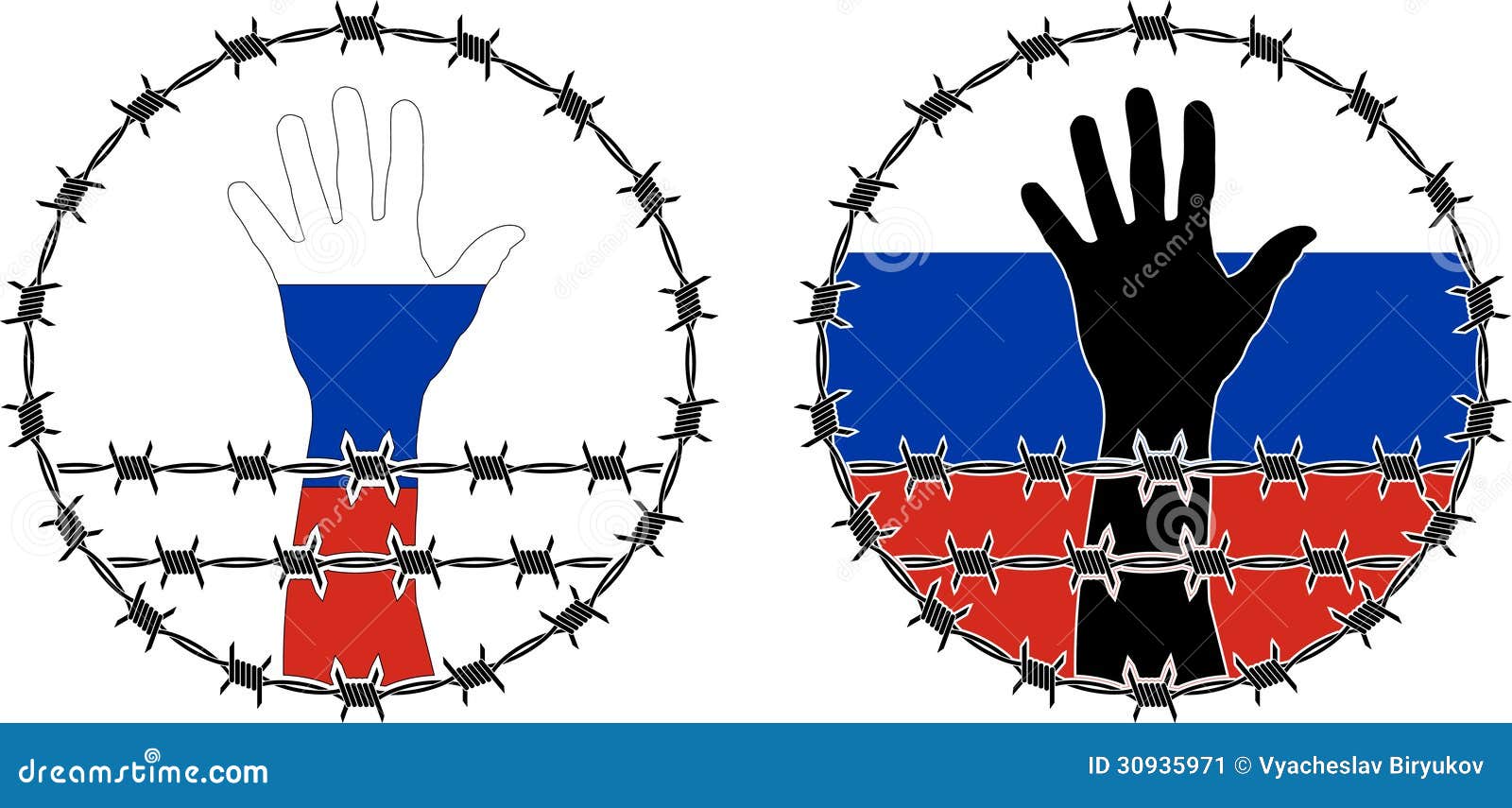 Violation of Human Rights in Russia Stock Vector - Illustration of ...