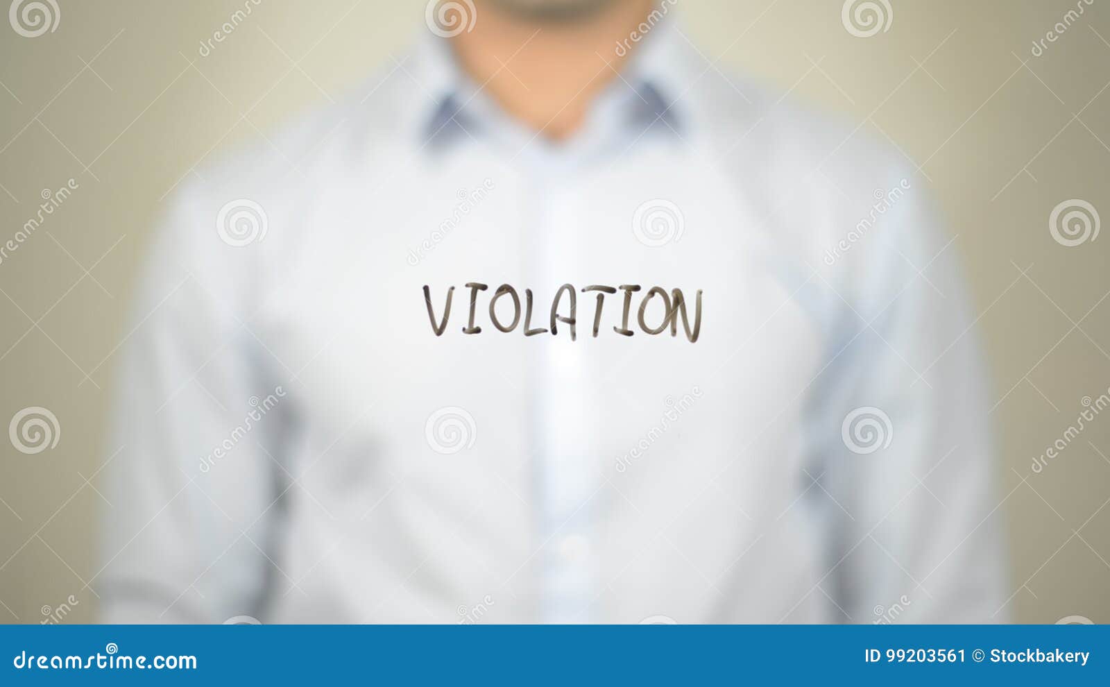 Violation, Man Writing on Transparent Screen Stock Image - Image of ...