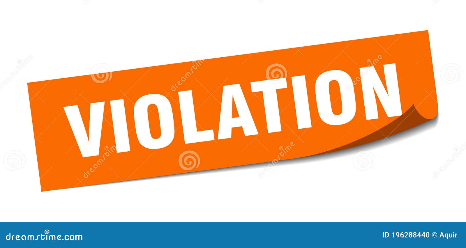 Violation Sticker. Square Isolated Label Sign. Peeler Stock Vector ...
