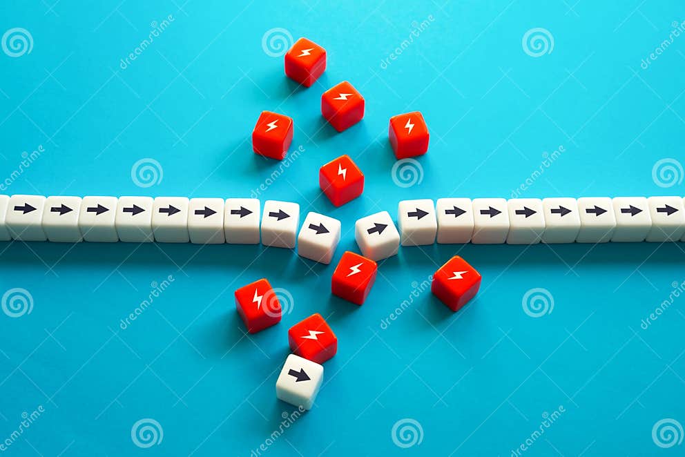 Violation of Work Due To Force Majeure. Process Destruction. Unforeseen ...