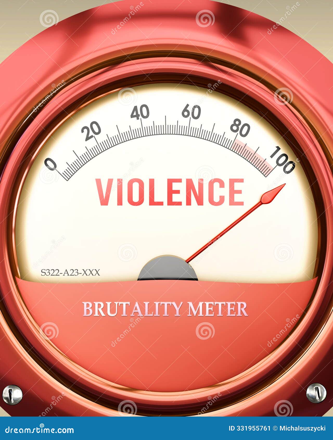 Violence and Brutality Meter that is Hitting a Full Scale, Showing a ...