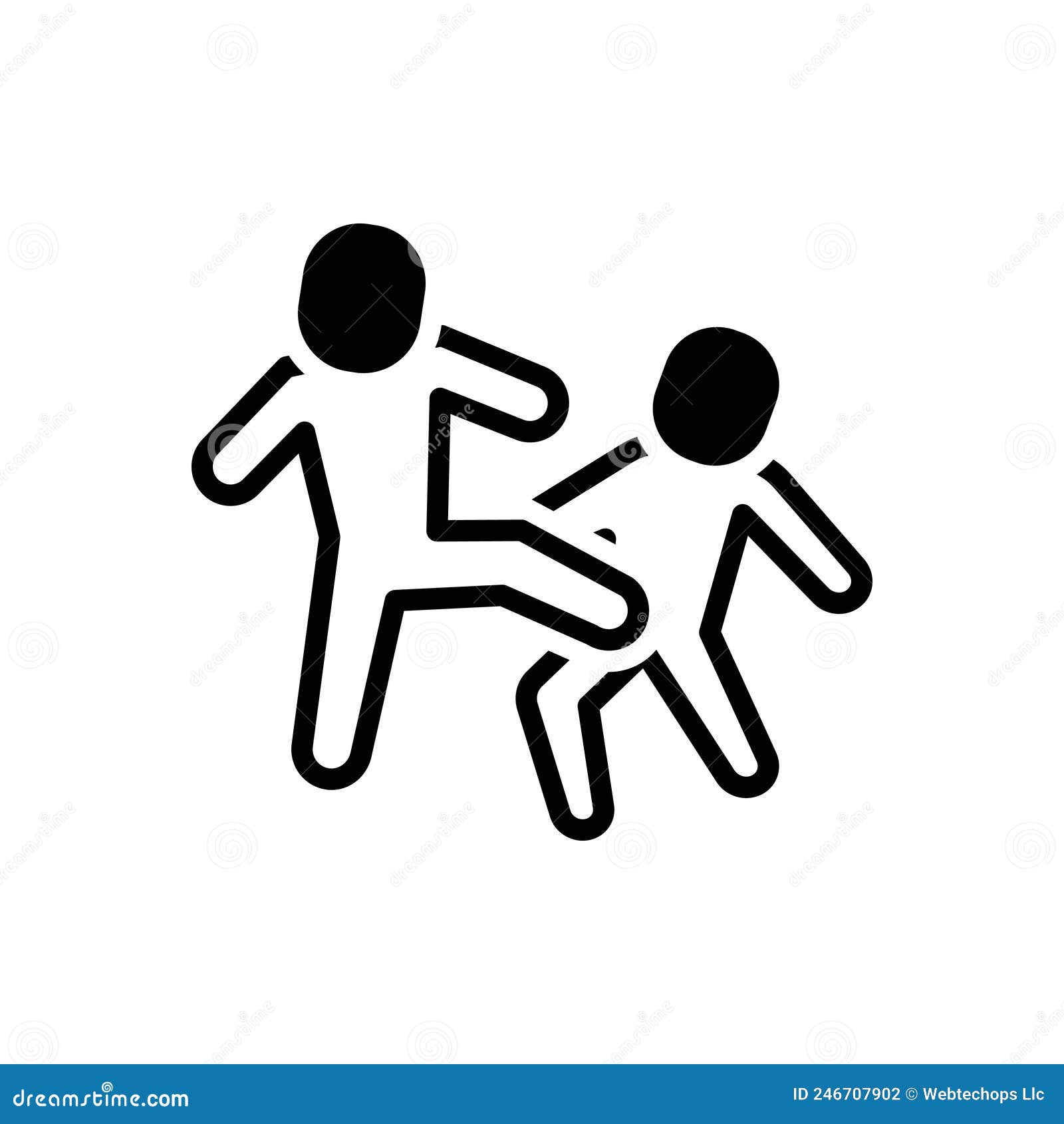 Black Solid Icon for Violence, Brutality and Assault Stock Vector ...