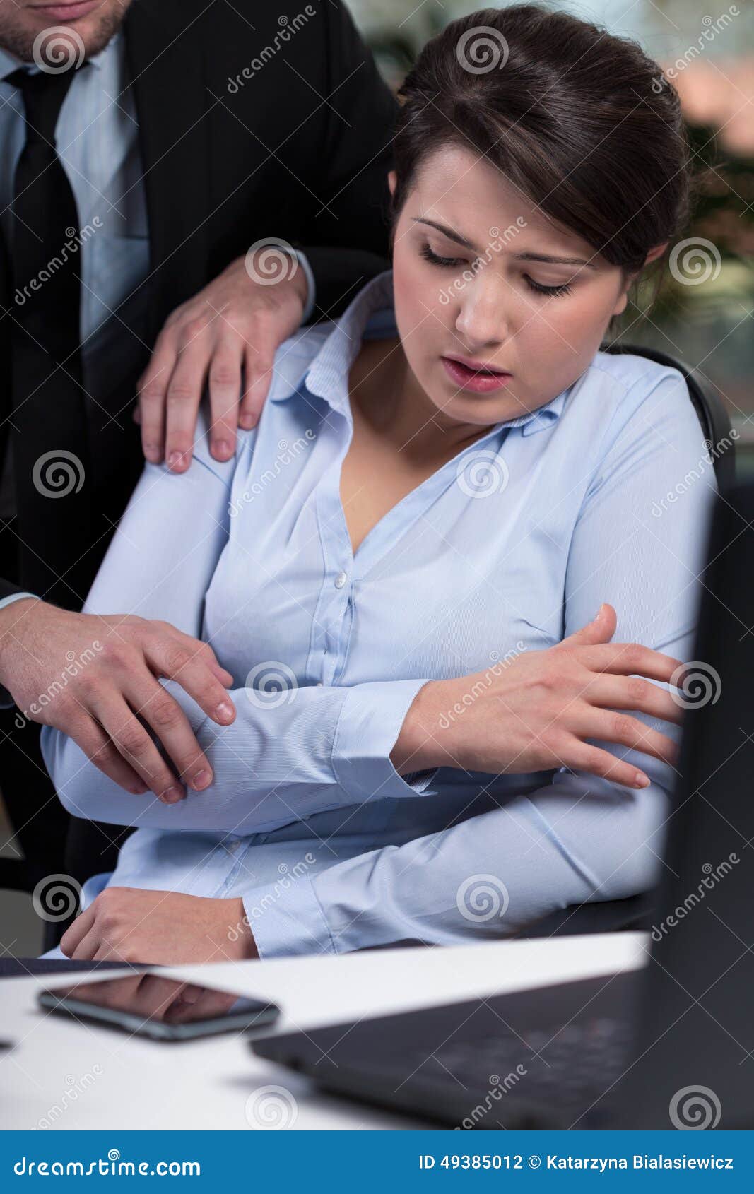 Violence in the workplace stock photo. Image of mobbing - 49385012