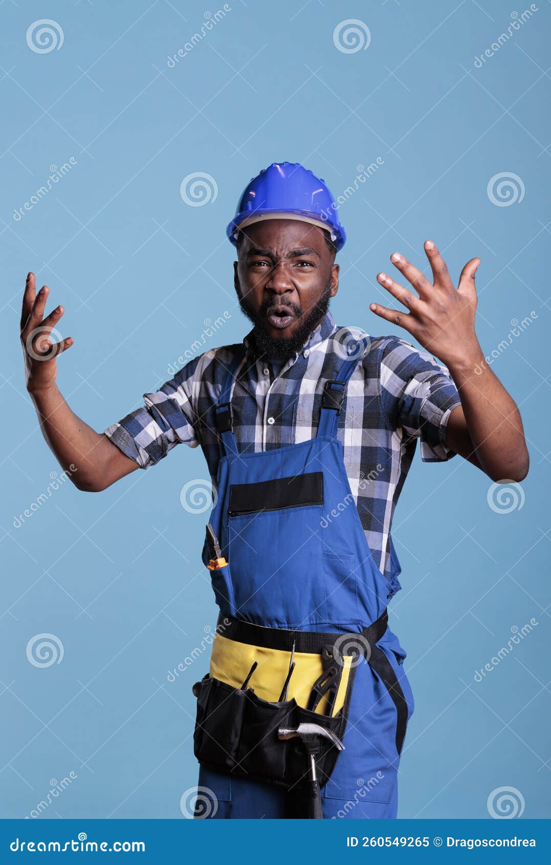 Violent and Angry Builder Expressing Anger Stock Image - Image of anger ...