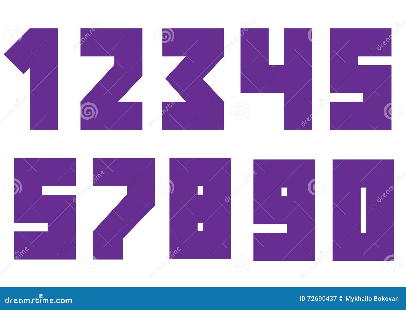 Violent bold numbers stock vector. Illustration of vector - 72690437