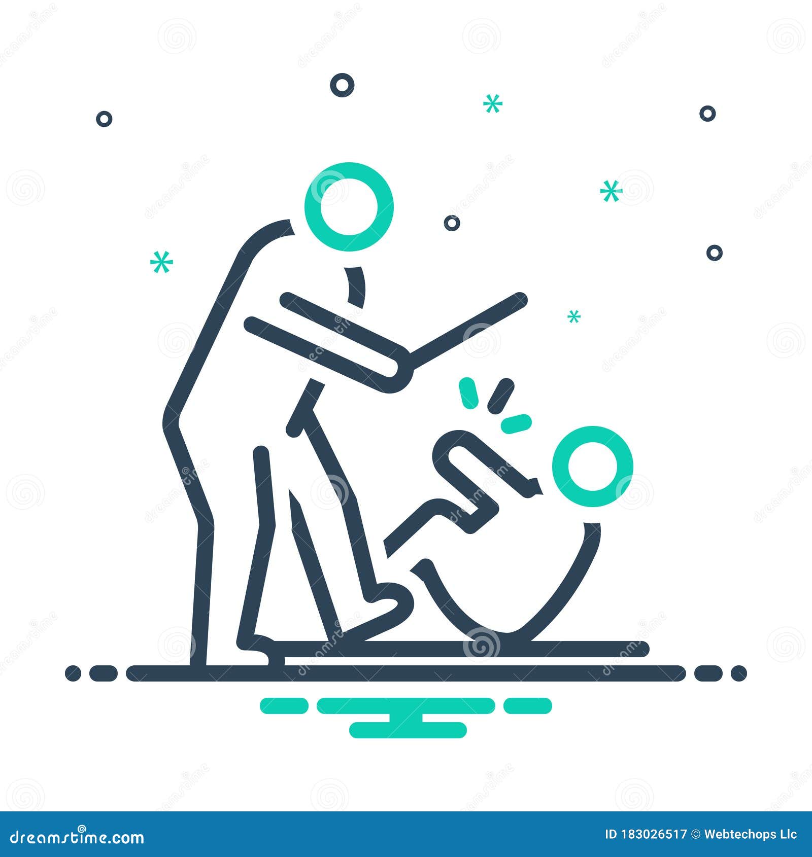 Mix Icon for Violent, Brutal and Beating Stock Vector - Illustration of ...