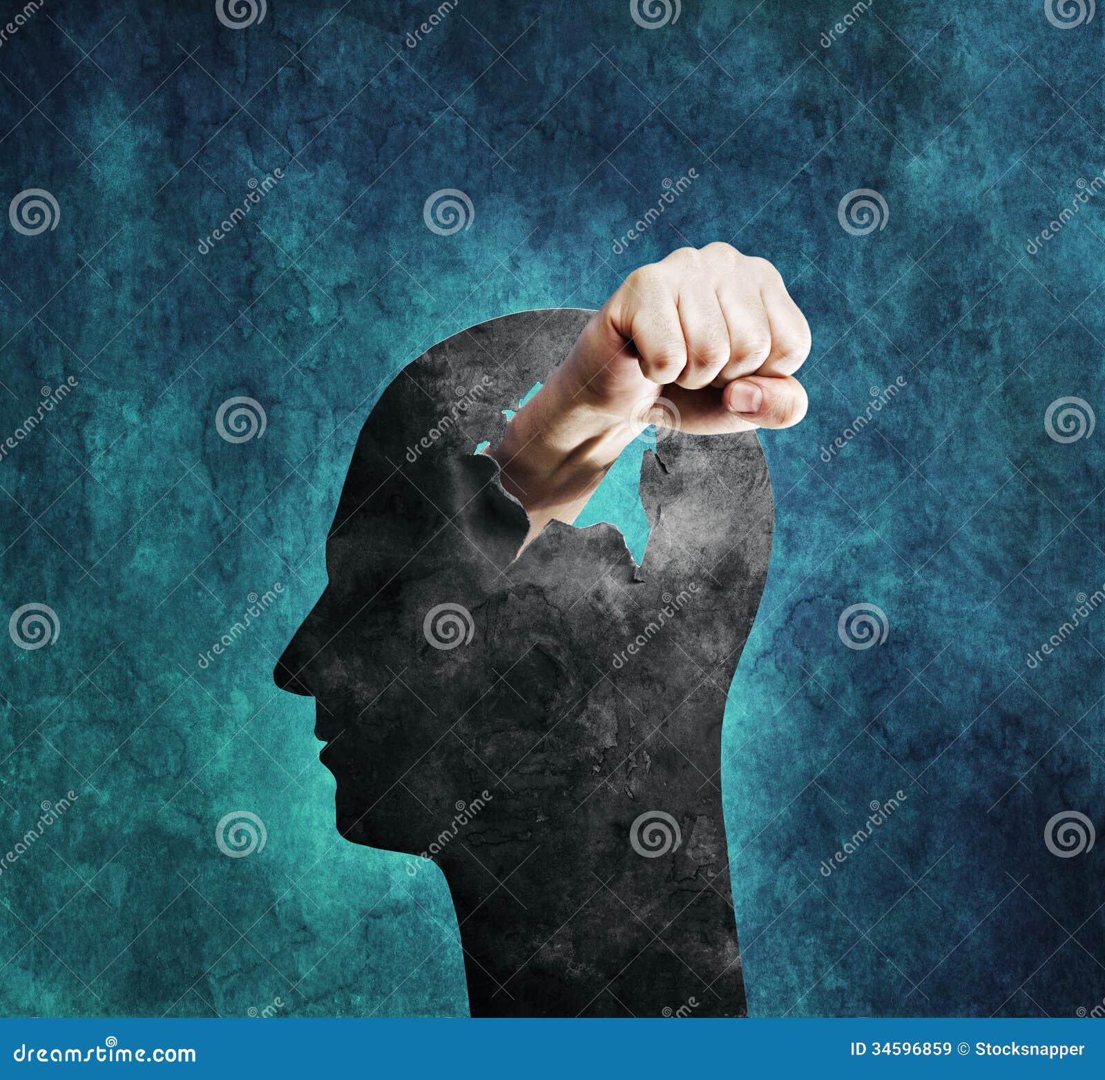 Violent Mind stock image. Image of mind, trough, fisted - 34596859