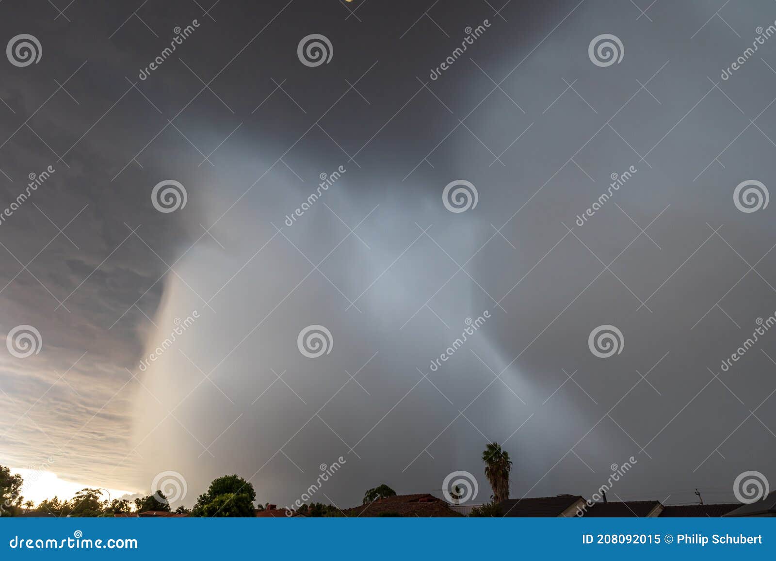 A Violent Summer Thunderstorm Accompanied by Heavy Rain, Gale Force ...