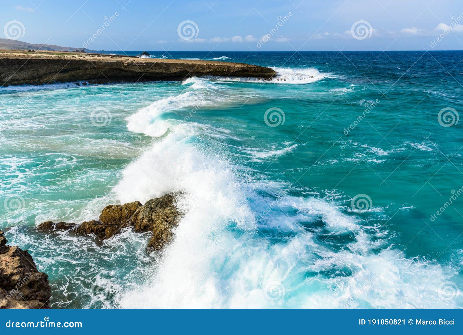 Violent Waves Crash on a Cliff Stock Image - Image of dutch, landscape ...