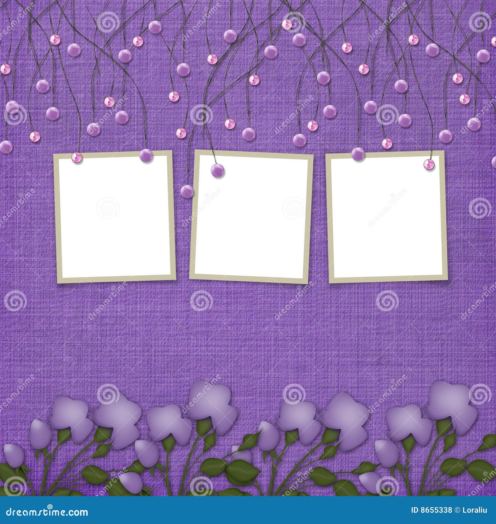 Violet Abstract Background with Frames Stock Illustration ...
