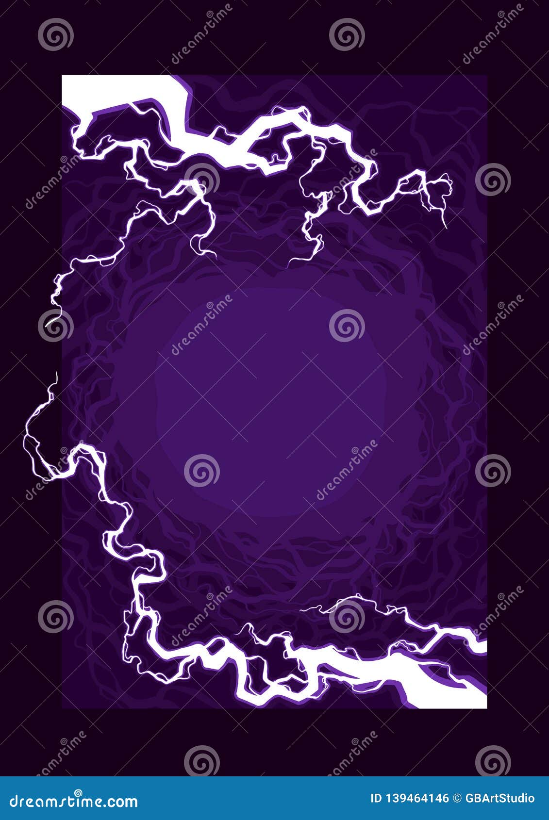 Violet Abstract Background with Lightning Stock Vector - Illustration ...