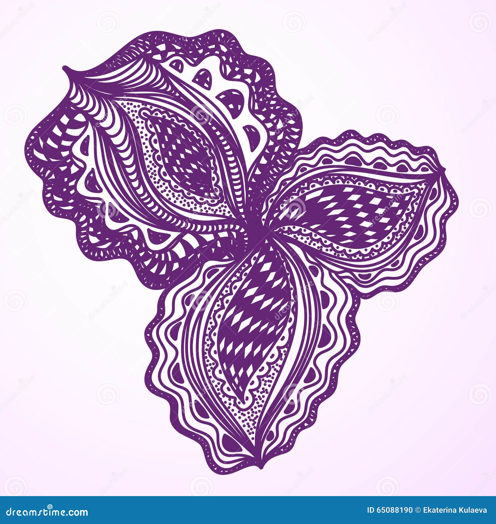 Violet Abstract Floral Element for Decorative Design. Stock Vector ...