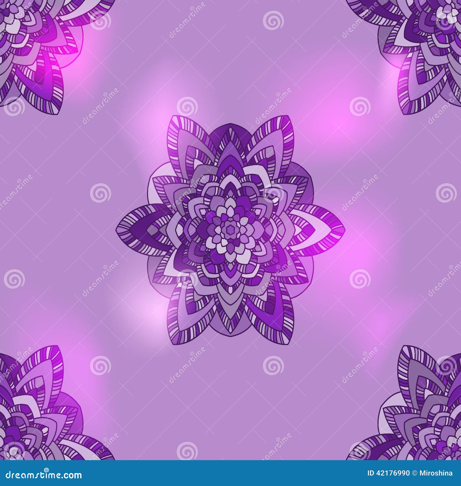 Violet abstract flower stock vector. Illustration of decorative - 42176990