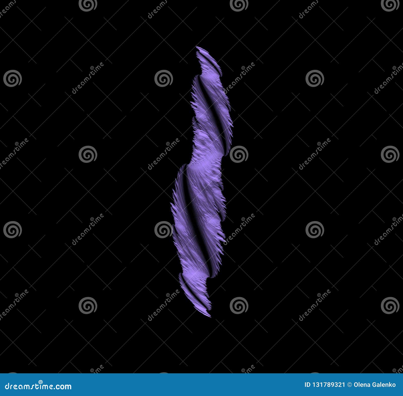 Violet Abstract Fractal Pattern On Black Background Fantasy Fractal