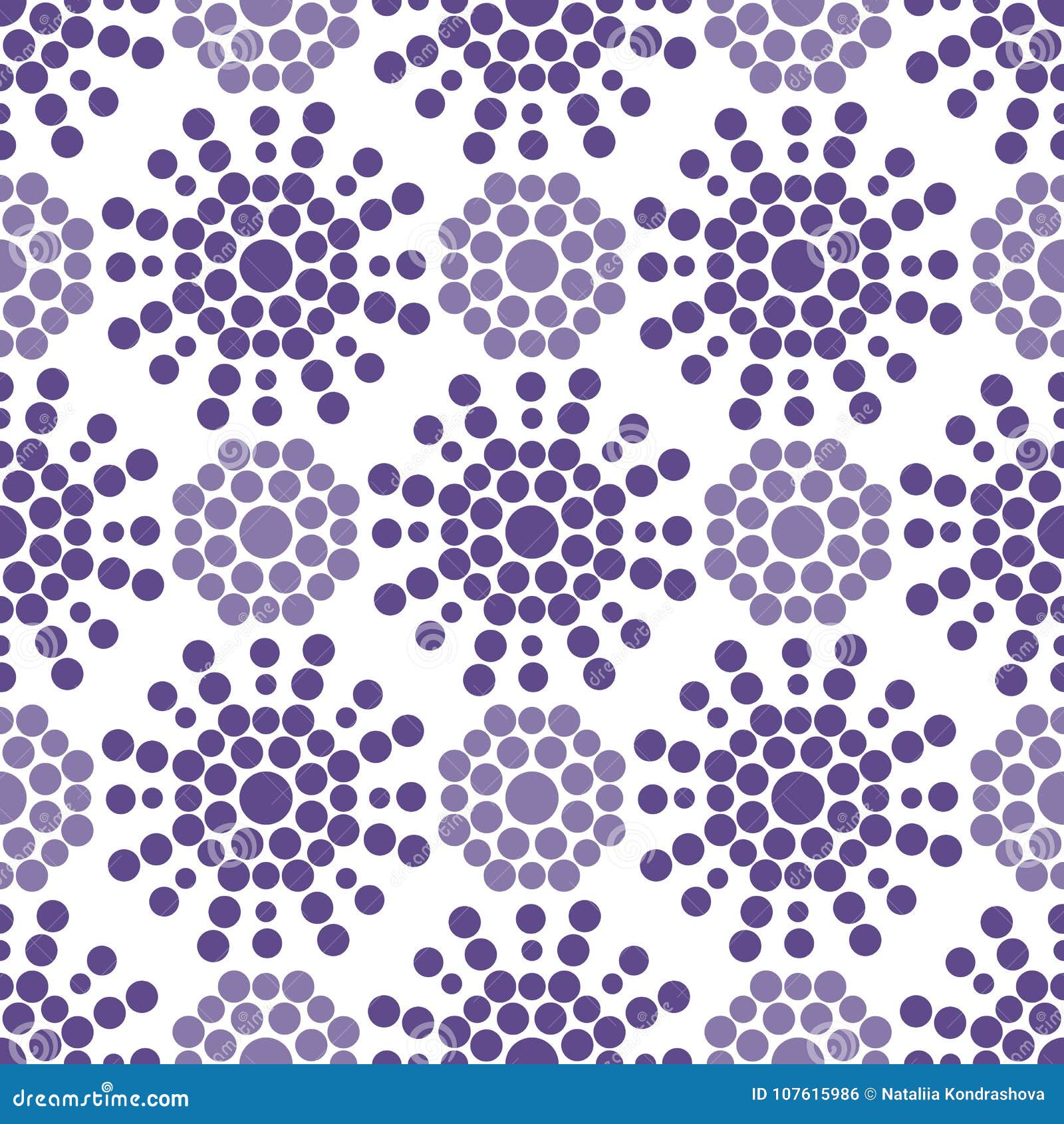 Violet Abstract Seamless Pattern with Circle Stock Vector ...