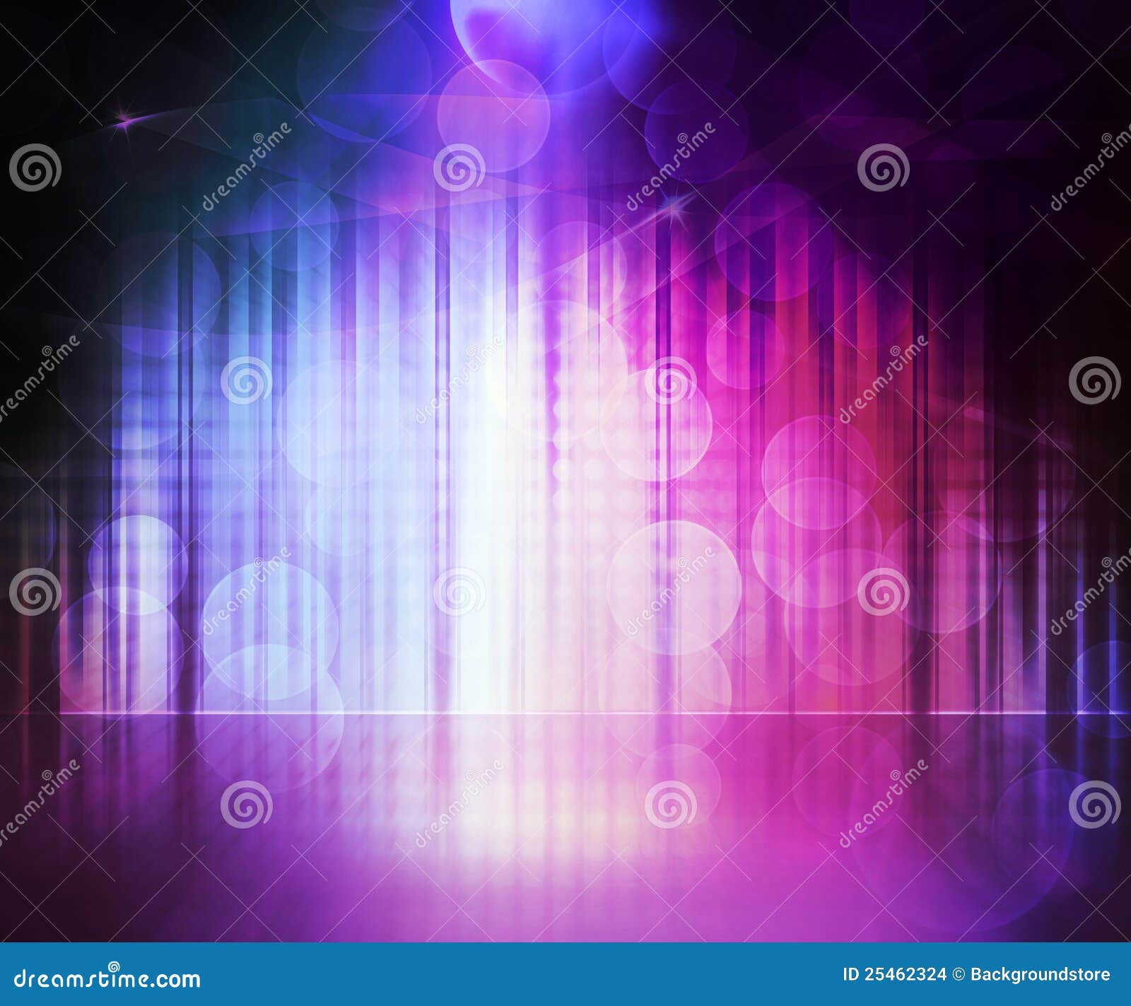 Abstract Stage Curtain With Gold Curved Lines On Black Background Stock ...