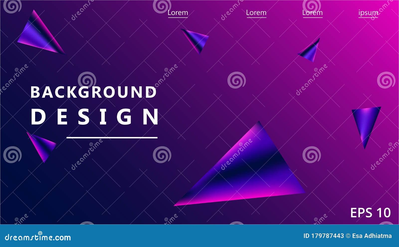 Violet Abstract Triangle Background Design Stock Vector - Illustration ...
