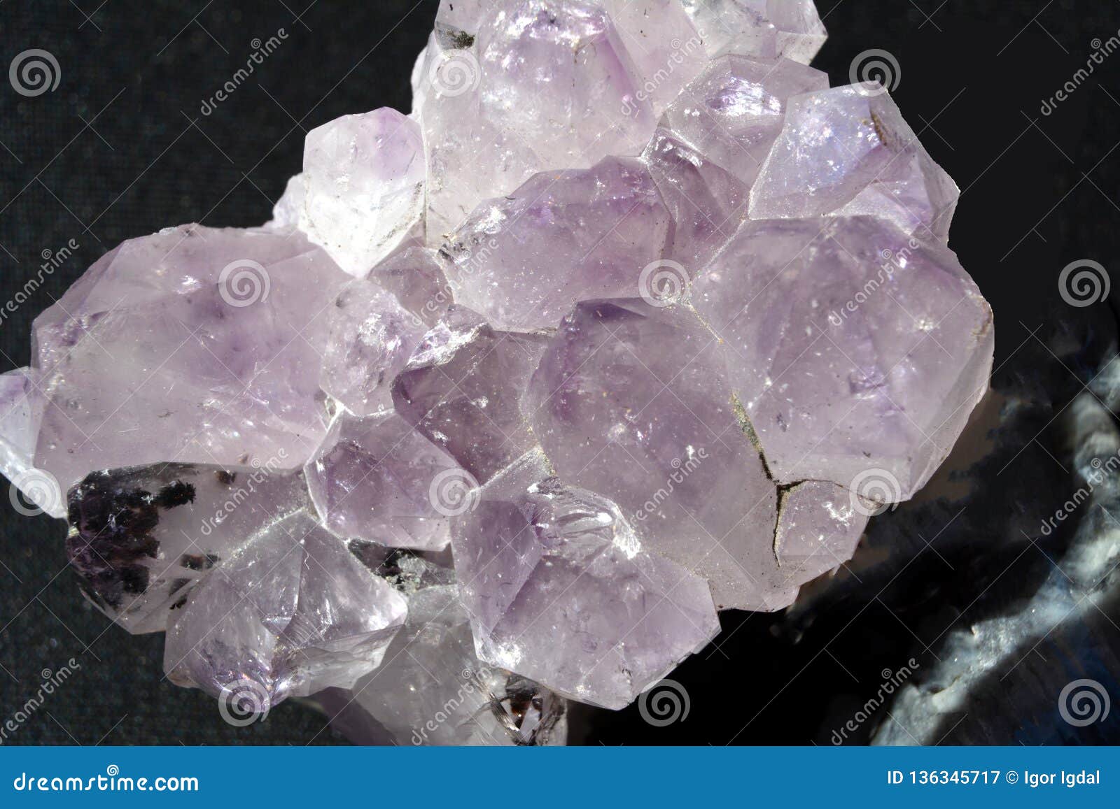Violet Amethyst Crystals. Macro View. Stock Image - Image of pattern ...