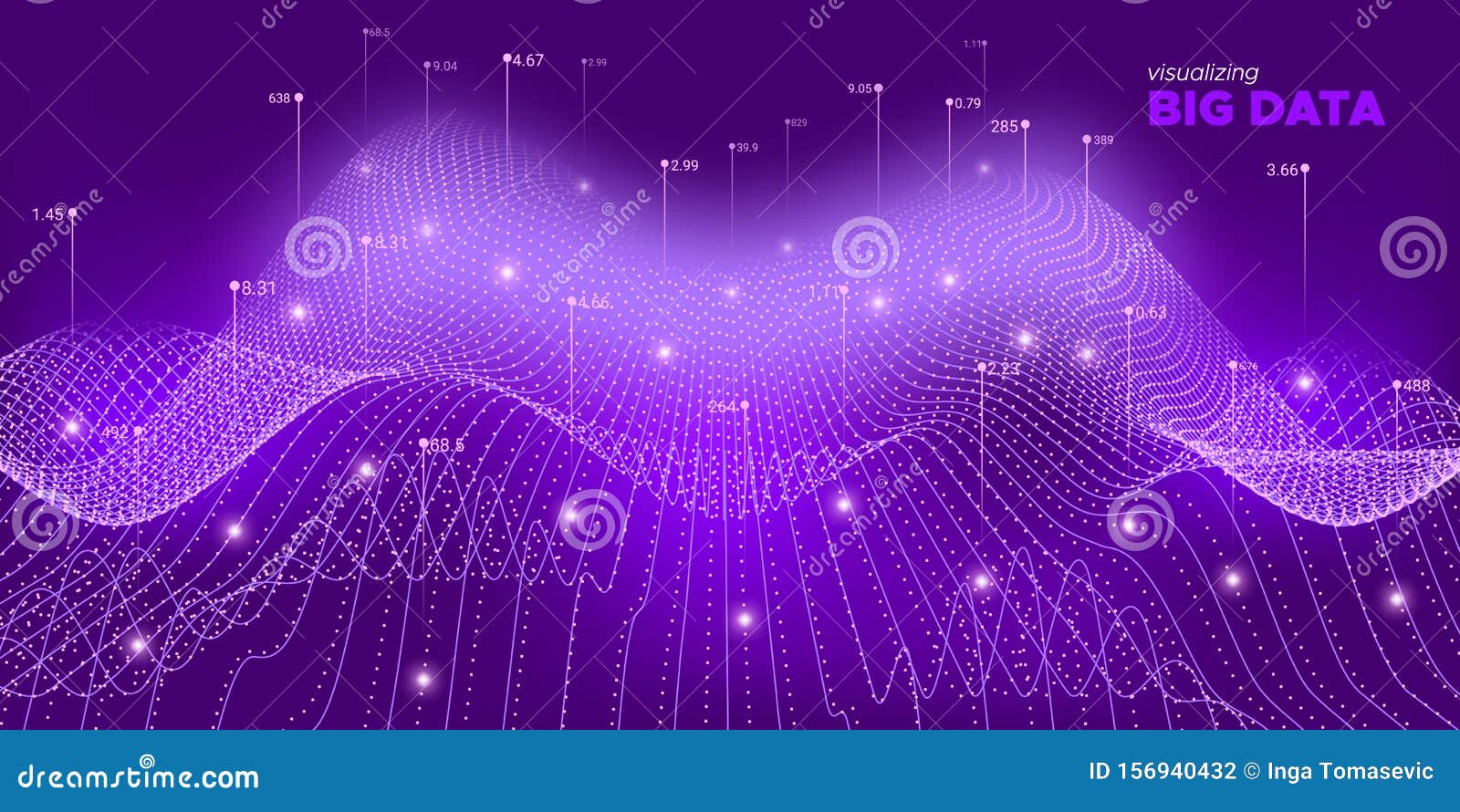 Violet Analysis Concept. Background Statistic Stock Vector ...