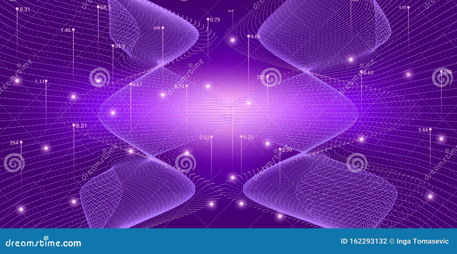 Violet Analysis Vector. System Visualization Stock Vector ...