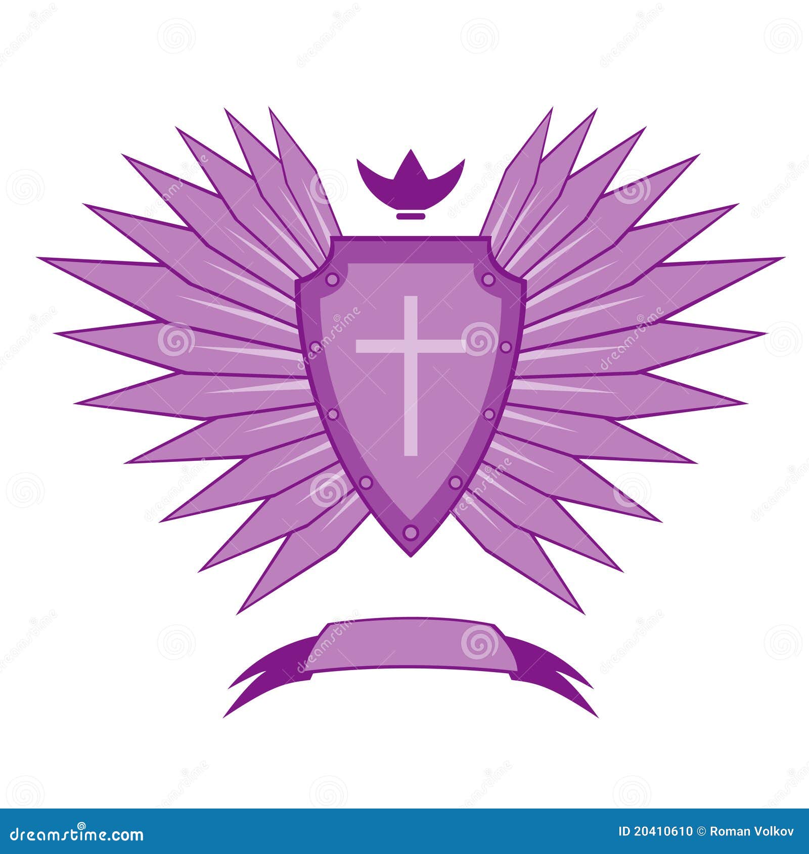 Violet ancient emblem stock vector. Illustration of symbol - 20410610
