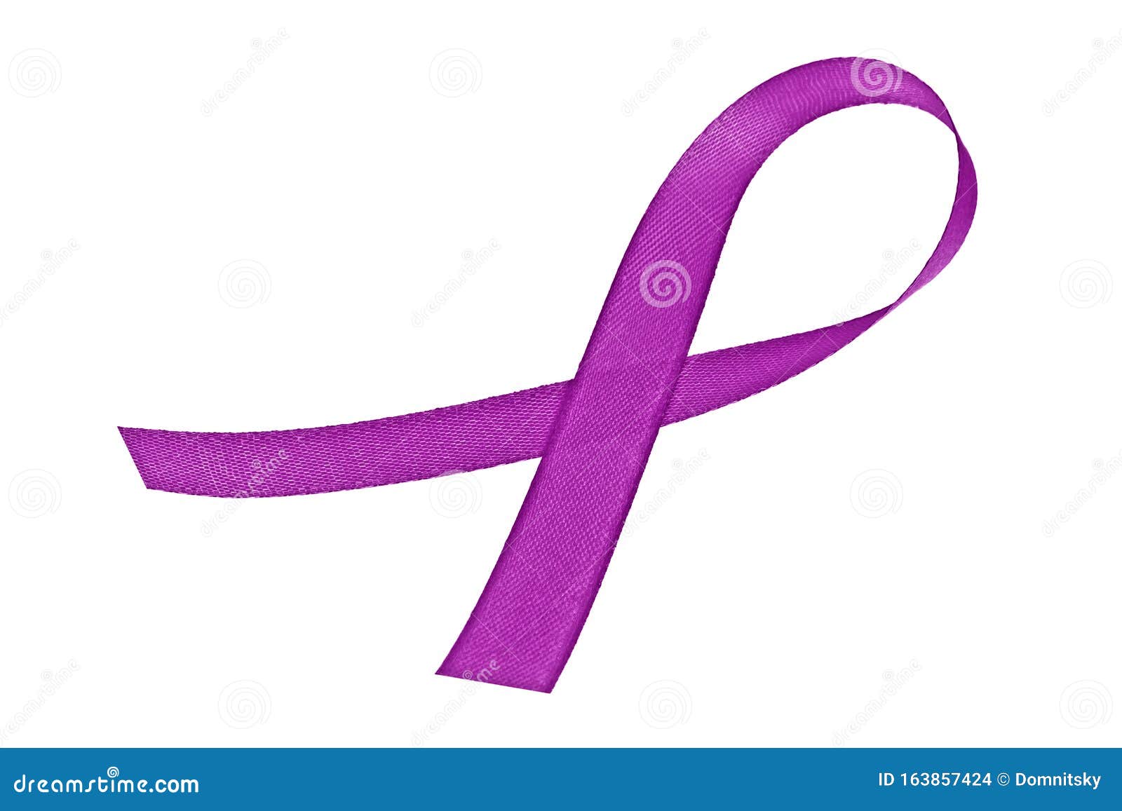 Violet Awareness Ribbon On The Torso Of A Young Girl. Copy Space ...