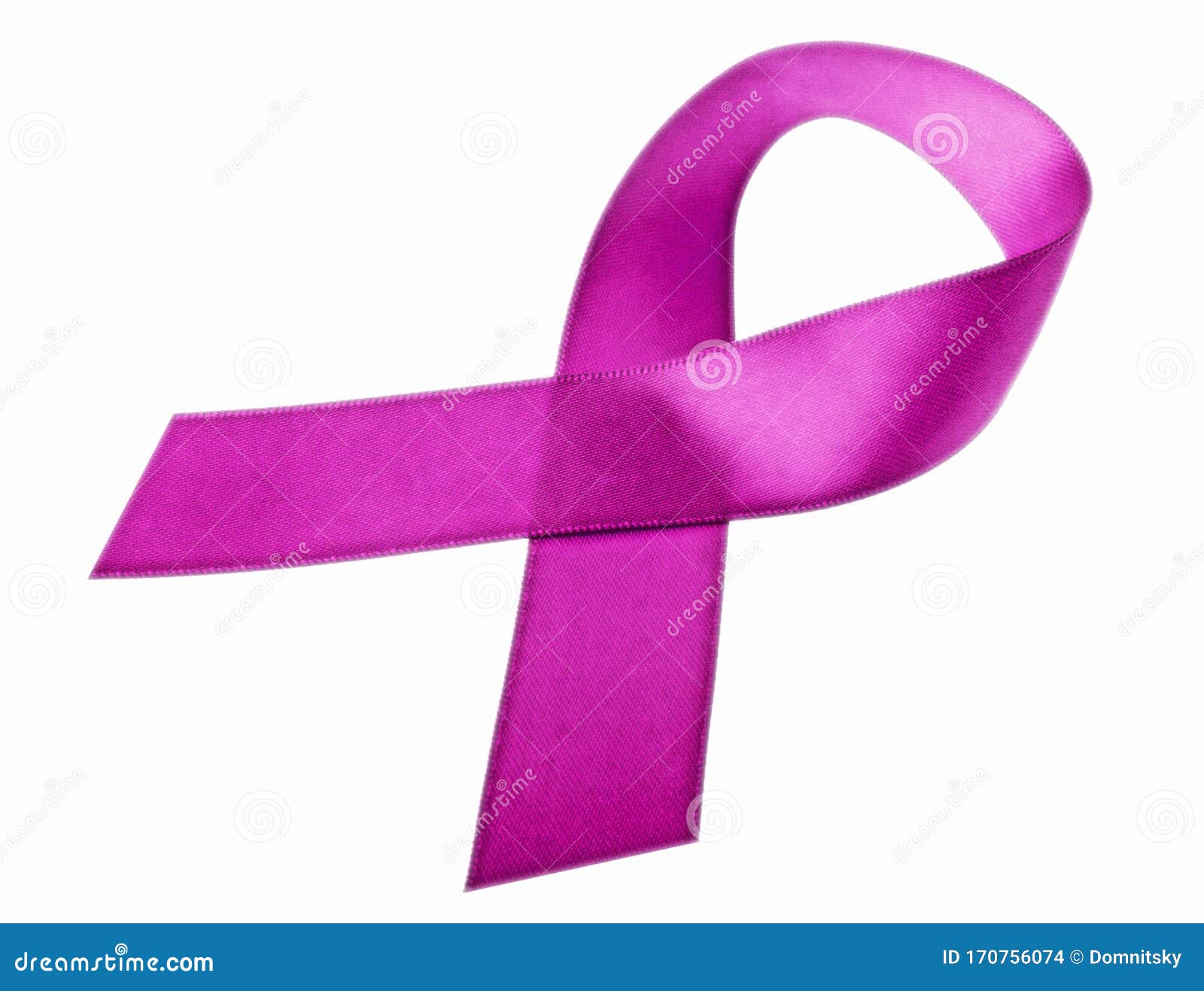 Violet Awareness Ribbon Isolated On White Background. Pancreas Cancer ...