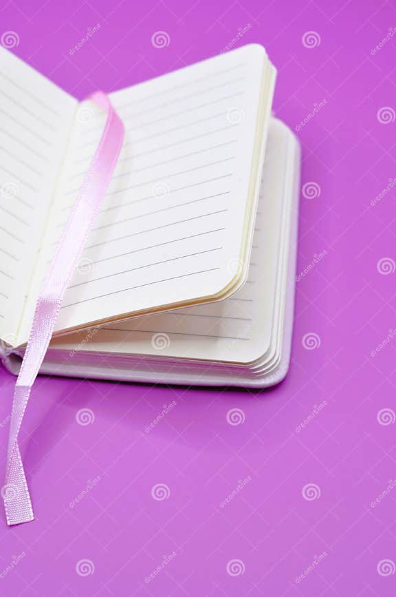 Violet Background and Empty Diary Stock Illustration - Illustration of ...