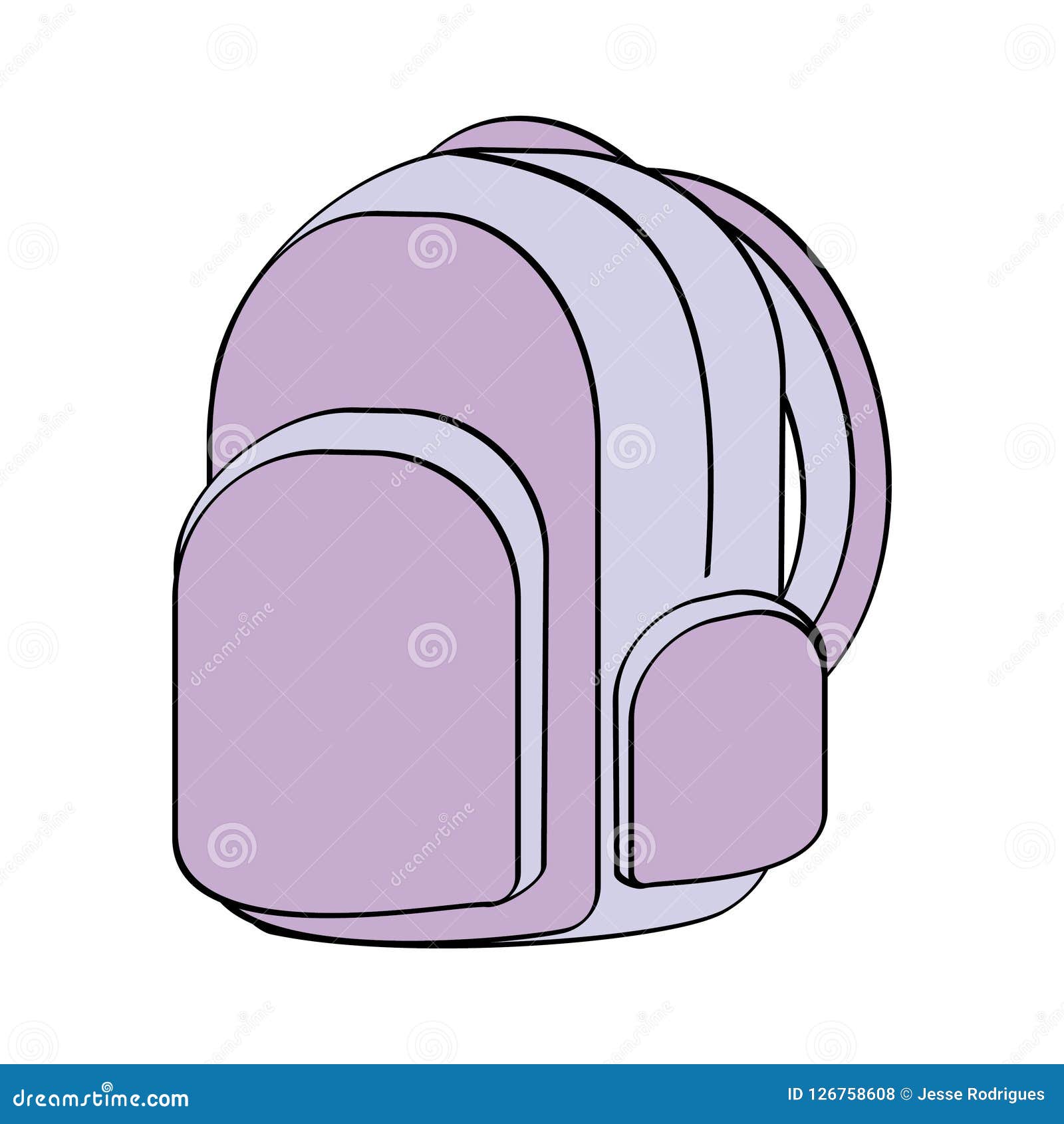Violet Bag Vector Art Isolated. Stock Illustration - Illustration of ...