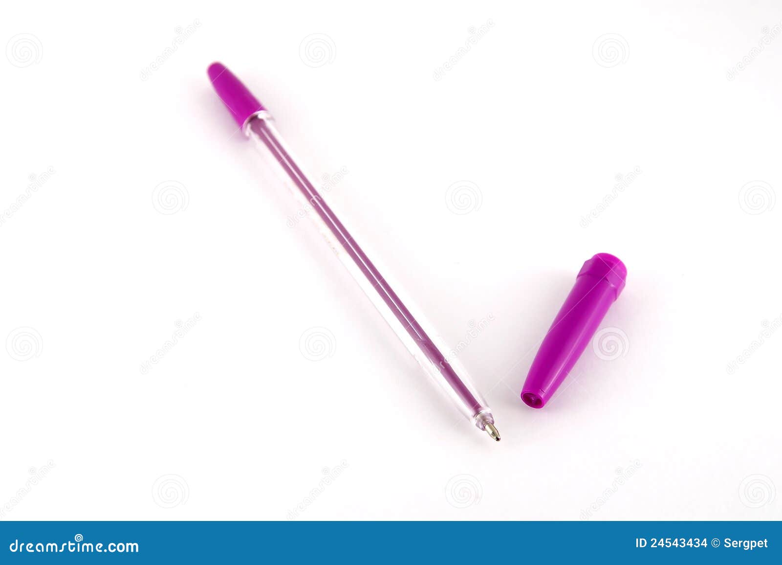 Violet ball-point pen stock photo. Image of element, shiny - 24543434