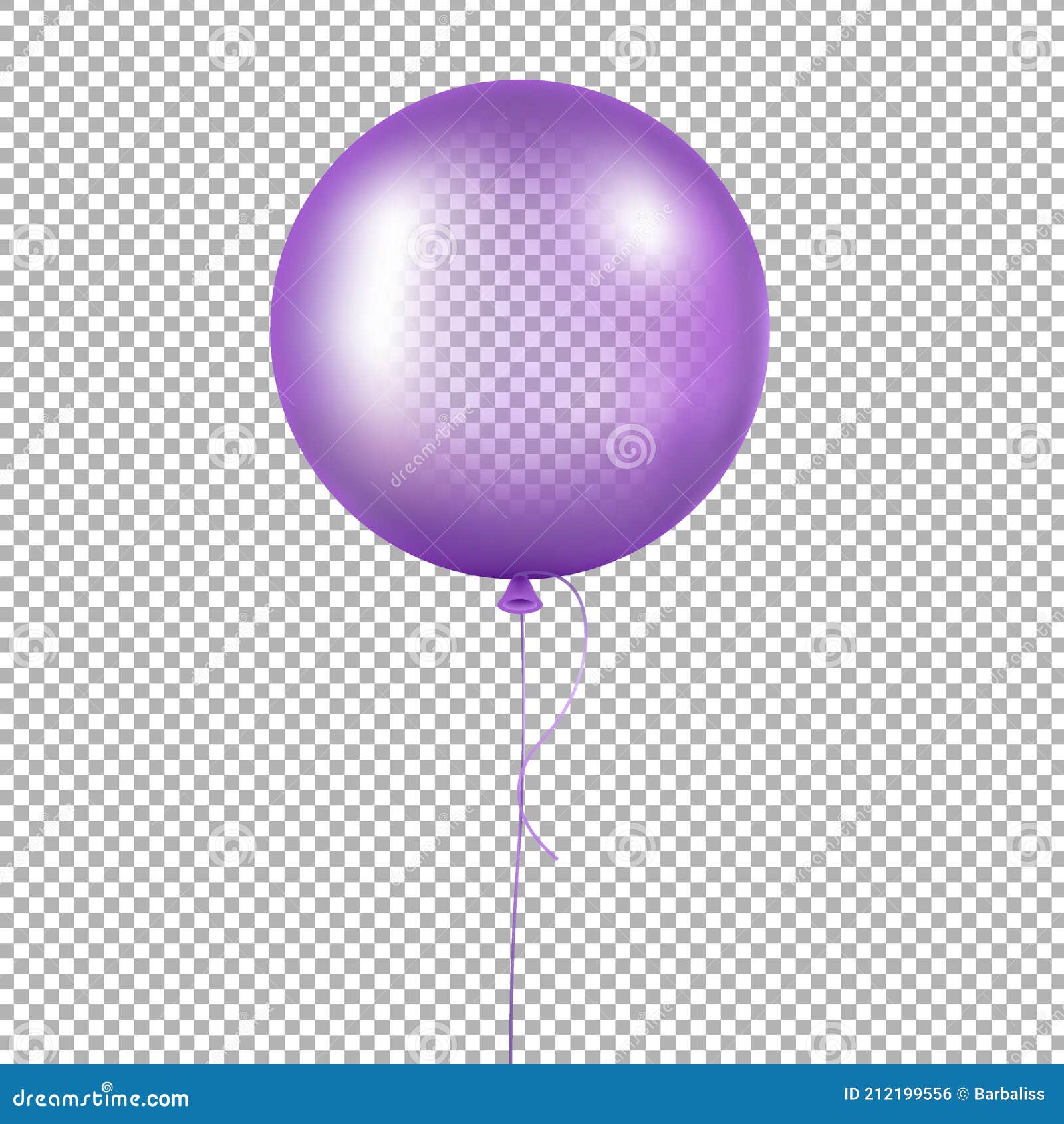 Violet Balloon stock vector. Illustration of birthday - 212199556