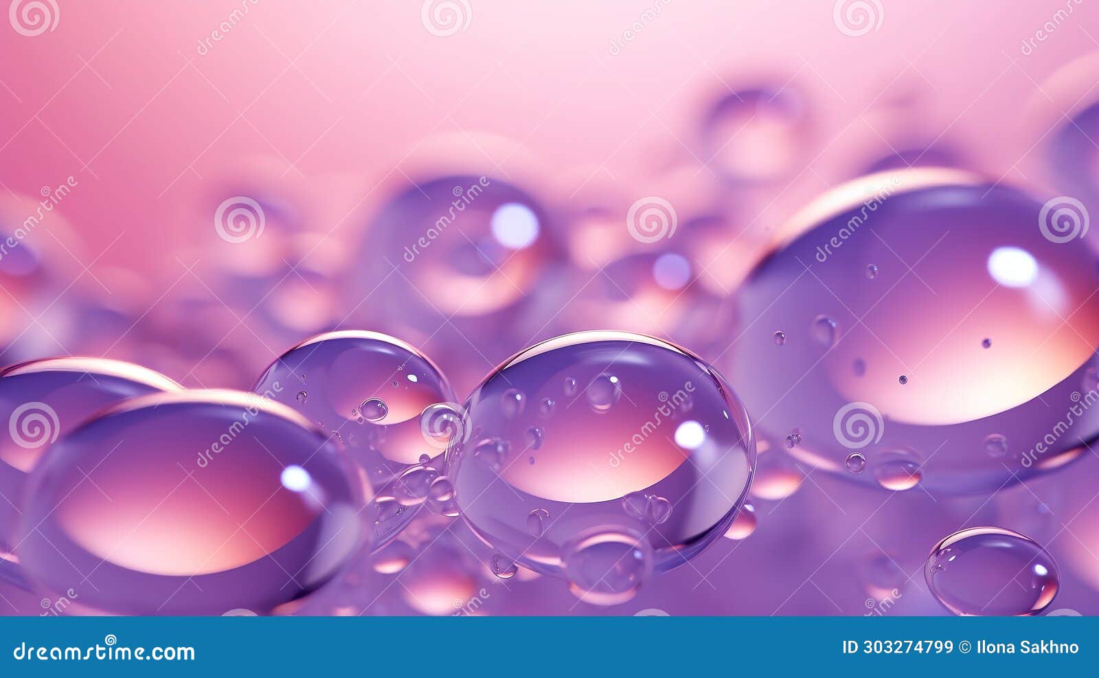 Violet and Blue Bubbles on a Pink Background Stock Illustration ...
