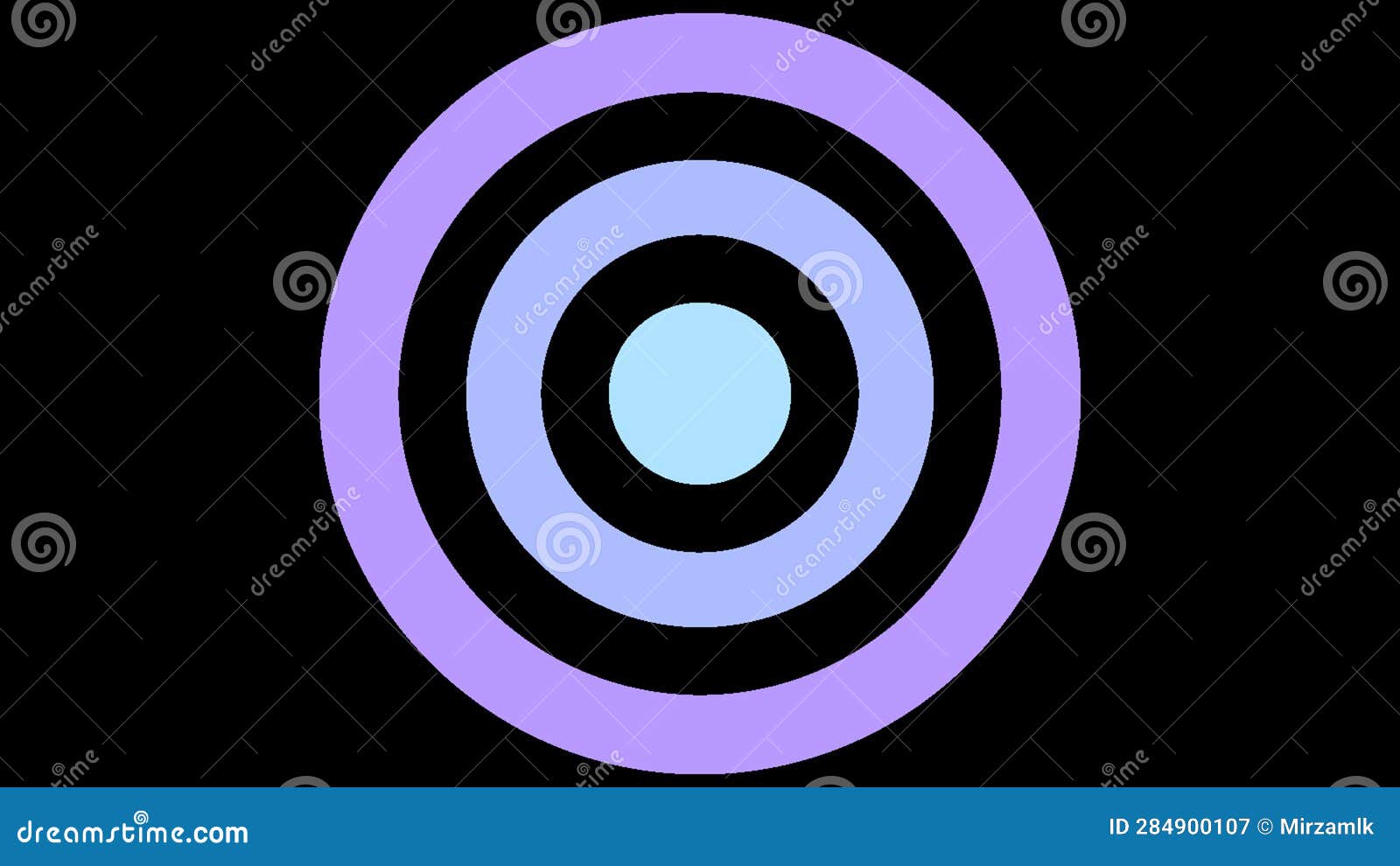 Violet and Blue Colored Target Icon on Black Background. Stock ...