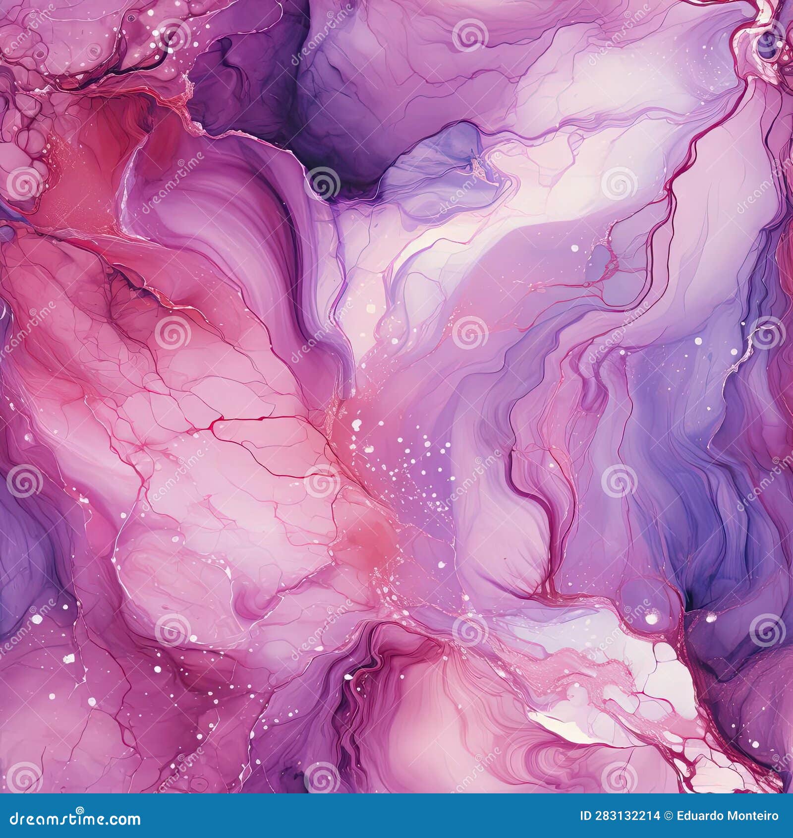 Violet and Blue Marble Pattern with Flowing Forms (tiled Stock ...