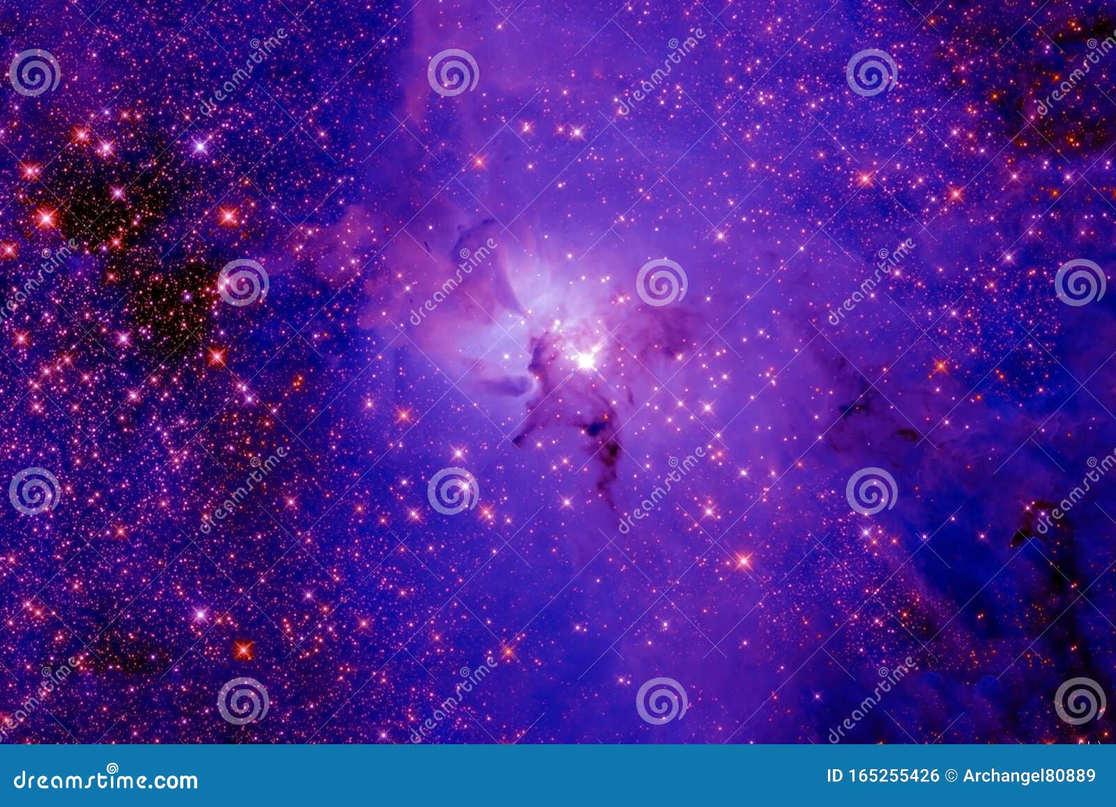 Violet-blue Nebula in Deep Space. Elements of this Image Were Furnished ...