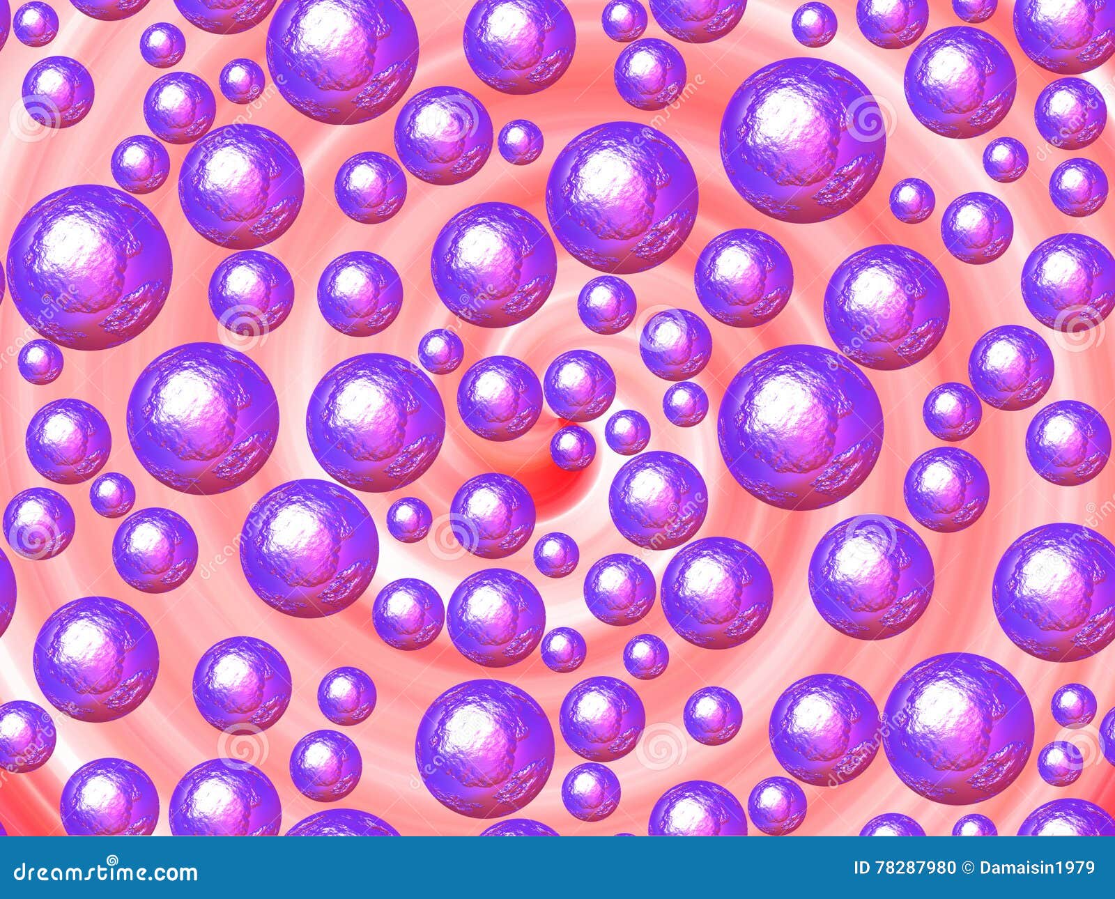 Violet Bubbles with Shapes on Circular Pink Background Stock Photo ...