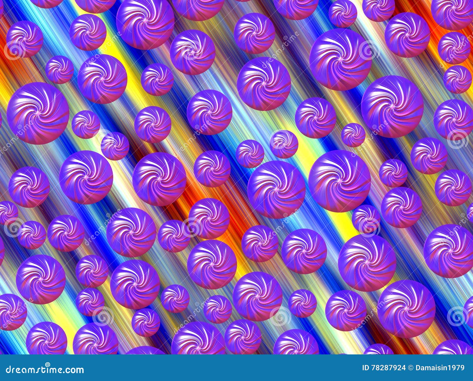 Violet Bubbles with Shapes on Colorful Background Stock Photo - Image ...