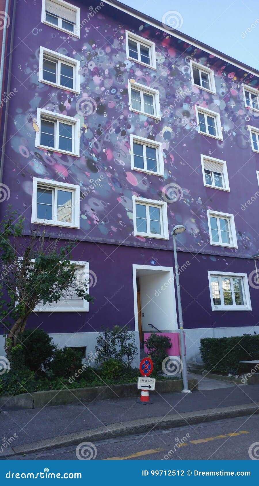 Violet building editorial photography. Image of violet - 99712512