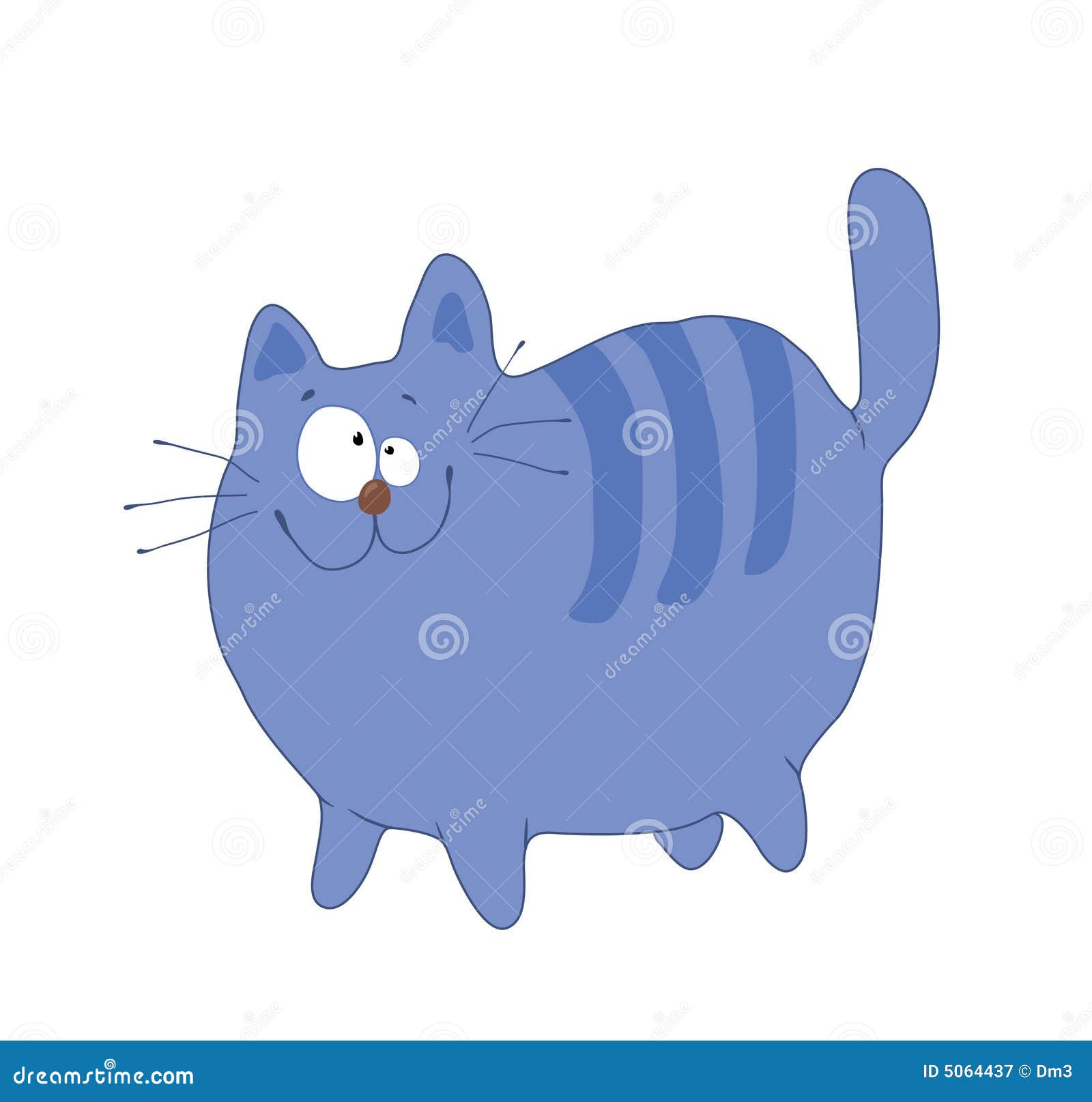 Violet_cat stock vector. Illustration of merry, smile - 5064437